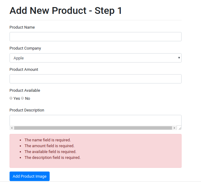 How to Display Validation Errors on View Page in Laravel - 5Balloons Tech